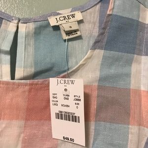 J. Crew | Tops | J Crew Gingham Sidetie Shell Top | Poshmark